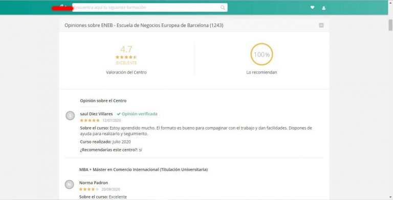 ENEB opiniones [Actualizado al 22-04-2024] - Master Escuela de negocios ...