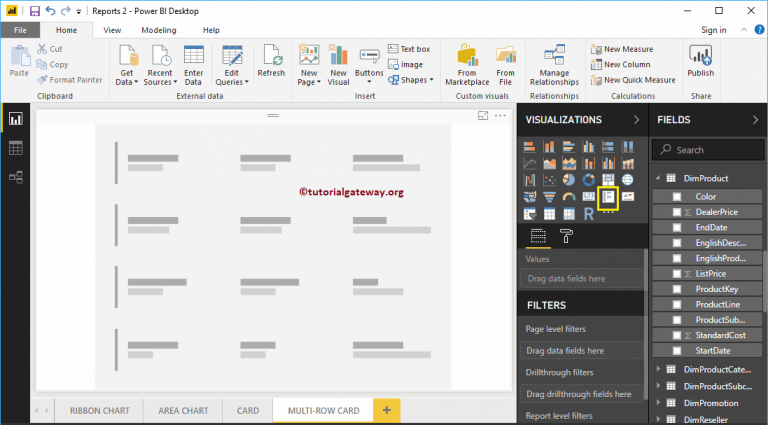 Crear una tarjeta de varias filas en Power BI - R Marketing Digital