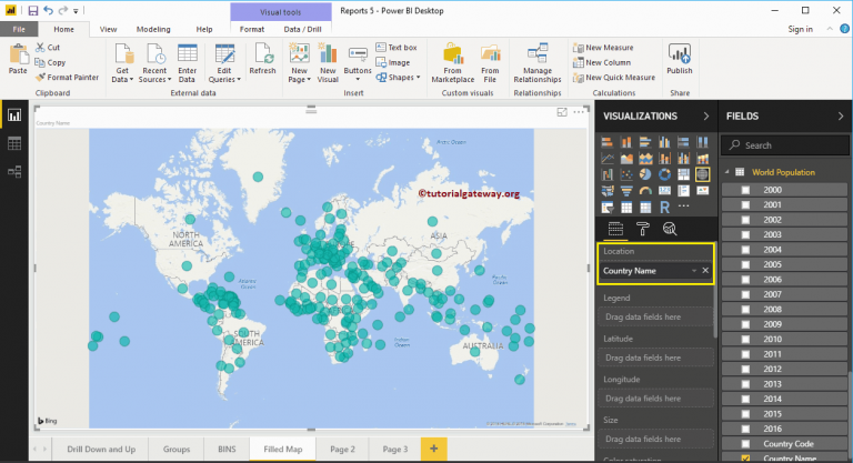 Map filled in Power BI | R Digital Marketing