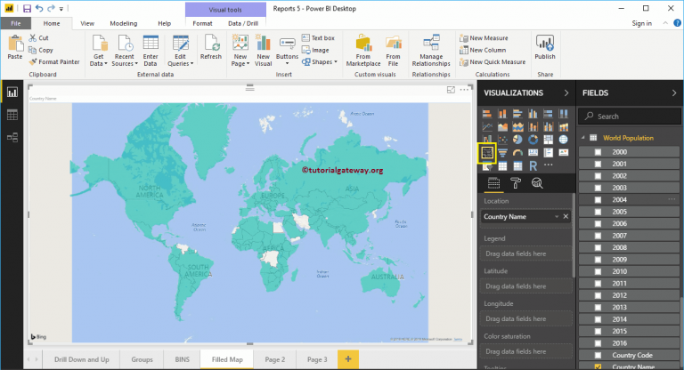 Map filled in Power BI | R Digital Marketing