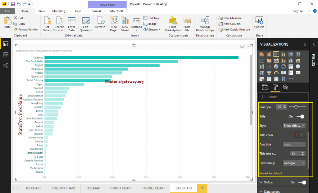 Format bar chart in Power BI - R Marketing Digital