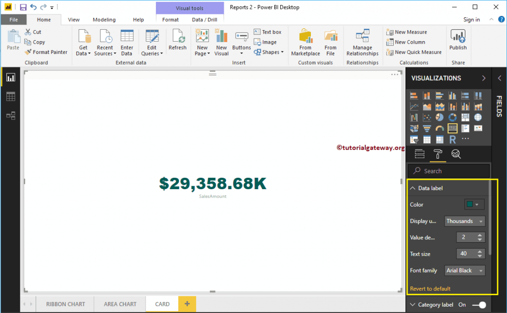 Formatear la tarjeta Power BI - R Marketing Digital