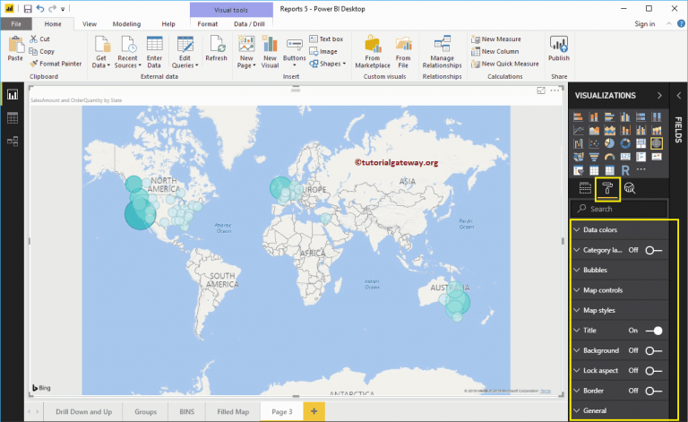 Dar formato al mapa de Power BI - R Marketing Digital