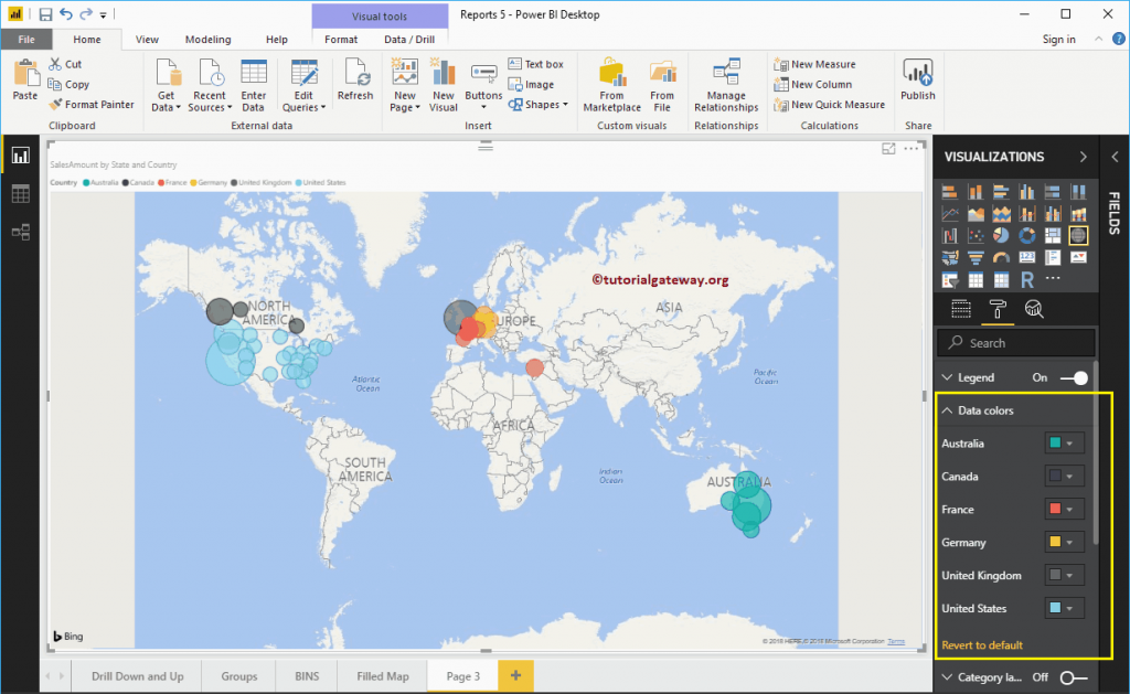 Dar formato al mapa de Power BI - R Marketing Digital