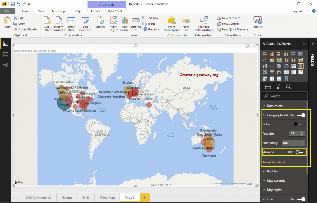 Dar formato al mapa de Power BI - R Marketing Digital