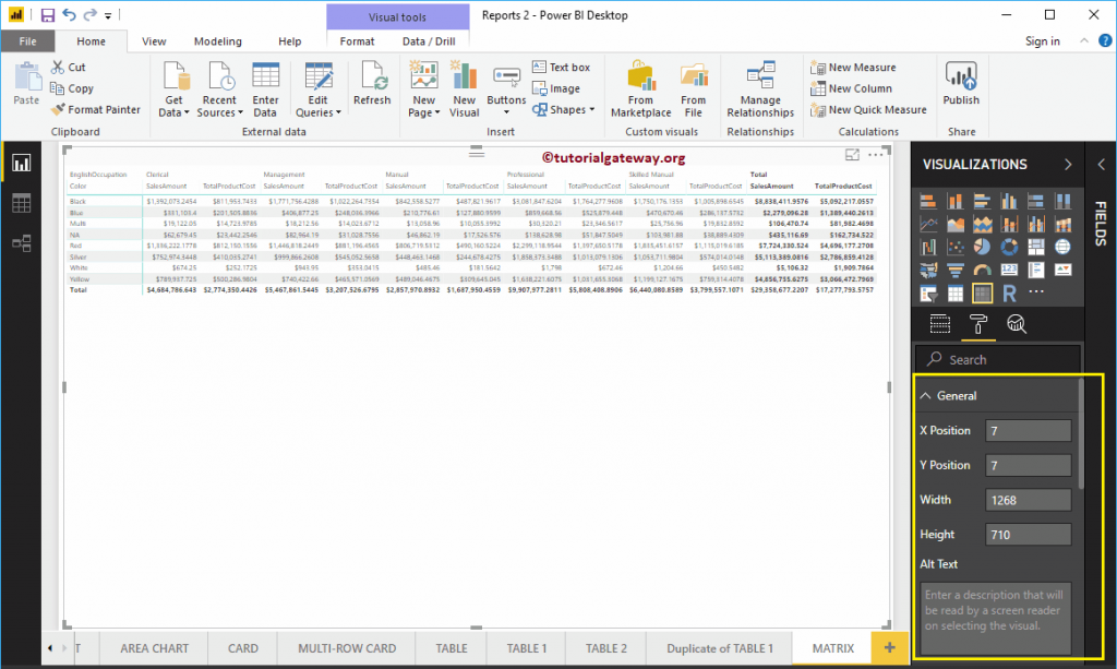 Formatear Power BI Matrix | R Marketing Digital
