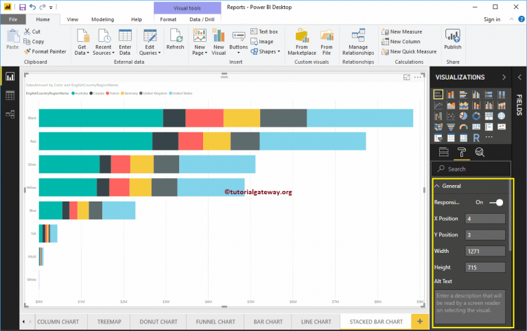 Format stacked bar chart in Power BI - R Marketing Digital