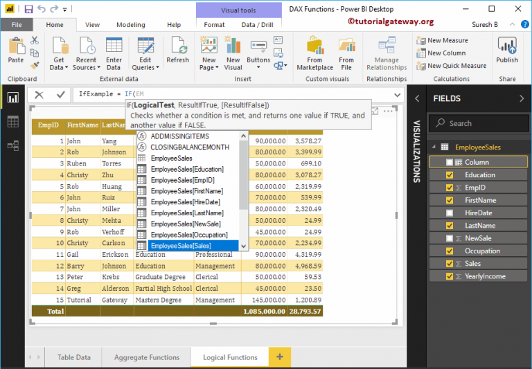Fonctions logiques de Power BI DAX - R Marketing Digital