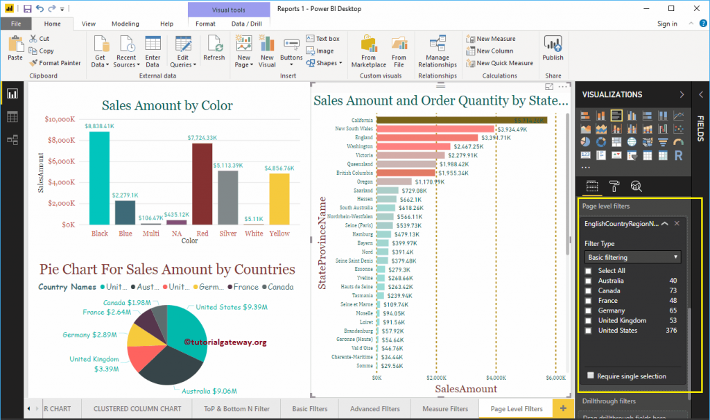 Filtros de nivel de página de Power BI - R Marketing Digital