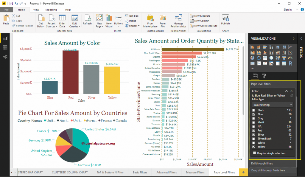 Filtros de nivel de página de Power BI - R Marketing Digital