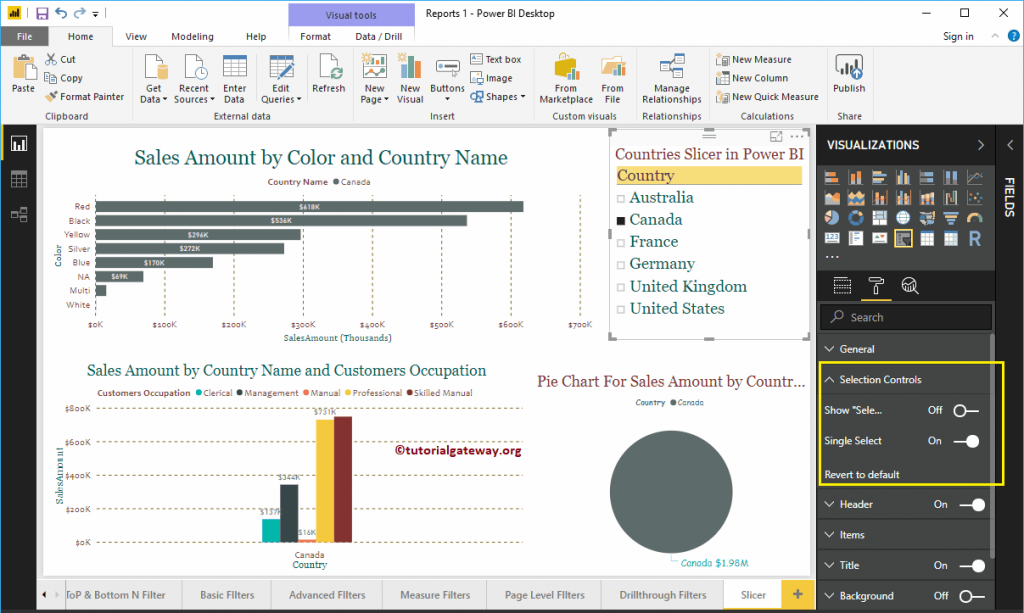 Slicer en Power BI - R Marketing Digital