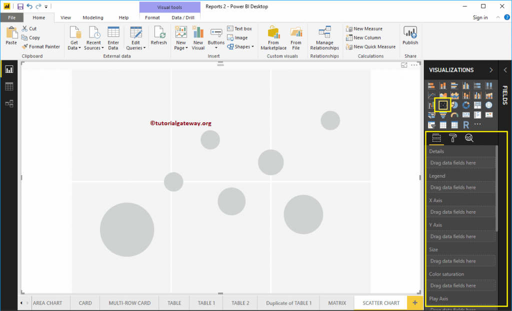 Scatter chart in Power BI - R Marketing Digital