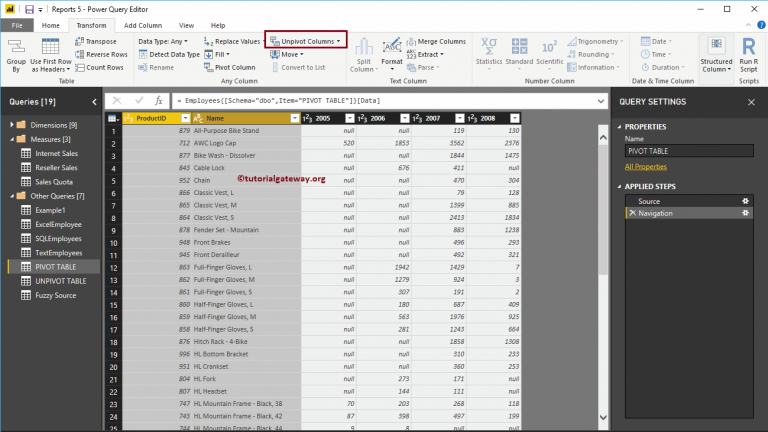 Override pivot table in Power BI - R Marketing Digital