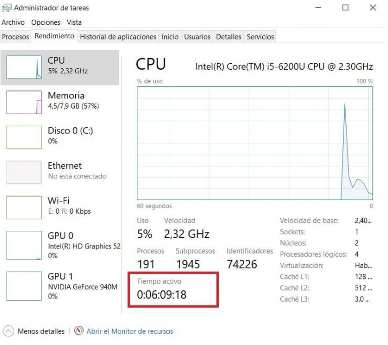 Cómo ver el rendimiento de la CPU y la RAM en vivo en Windows 10 - R ...