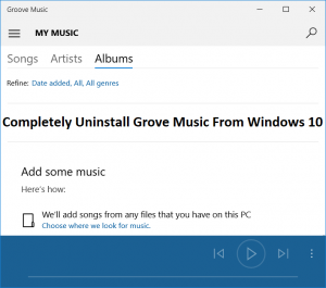 Desinstalar completamente Groove Music de Windows 10 - R Marketing Digital